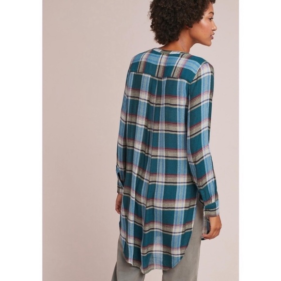 Anthropologie | Tops | Akemi And Kin Lucie Plaid Tunic Shirt Dress ...